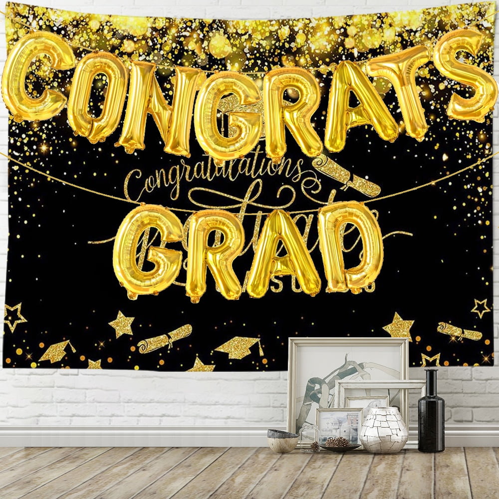 Class of 2023 Backdrop with GRAD Balloons Congrats Grad Party Photo ...