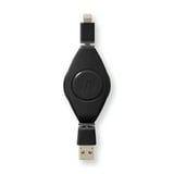 Retrak ETLTUSBBLK 10-foot Retractable Lightning Cable (Black) - Walmart.com