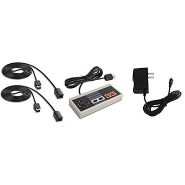 CONTROLLER GAMEPAD + 2 X 6' FT LONG EXTENSION CABLE CORD FOR NINTENDO ...
