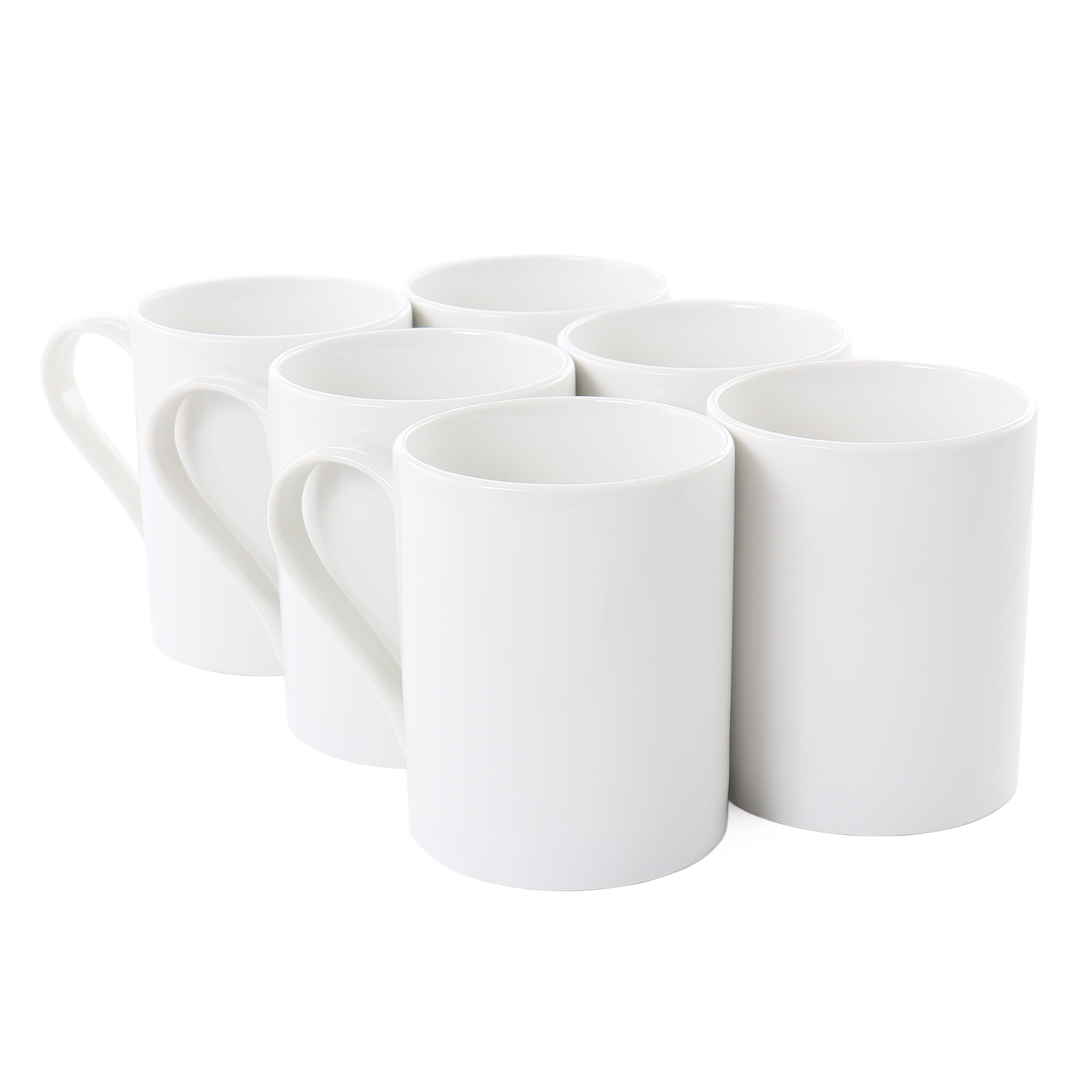 Our Table Simply White Porcelain 3.5 Inch Caterer Cylinder Mugs Set of ...