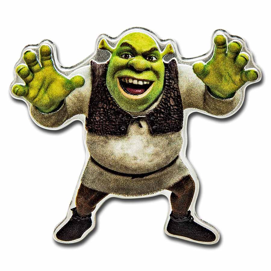 2021 Niue 1 oz Silver $2 Shrek Shaped Coin (Colorized) - Walmart.com