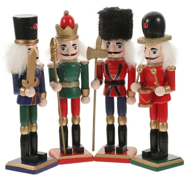 Set of 6 Christmas Wooden Nutcracker Soldier with Weapons ornament ...