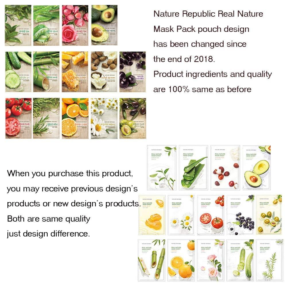 Nature Republic Real Nature Mask Sheet 10pcs Original Korean Mask Sheet ...
