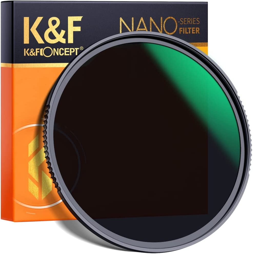 K&F Concept ND64 Lens Filter 82mm 6-Stop Fixed Neutral Density 28 Multi-Layer Coatings NANO-X ...