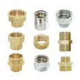 Copper 1/2" 3/4" 1" Thread Connector Fittings Water Pipe Reducer ...