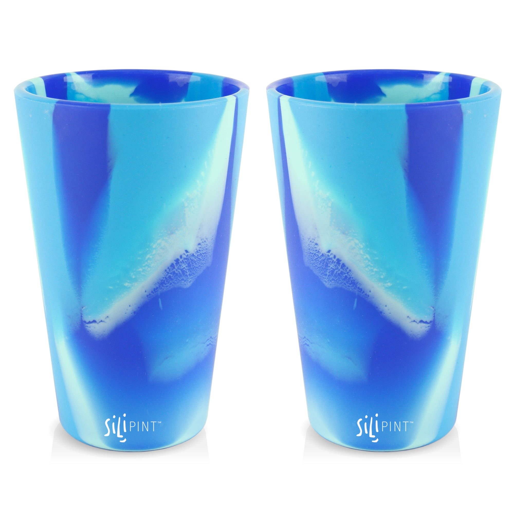 Silipint: Silicone Pint Glasses: 2 Pack Arctic Sky - 16oz Unbreakable ...