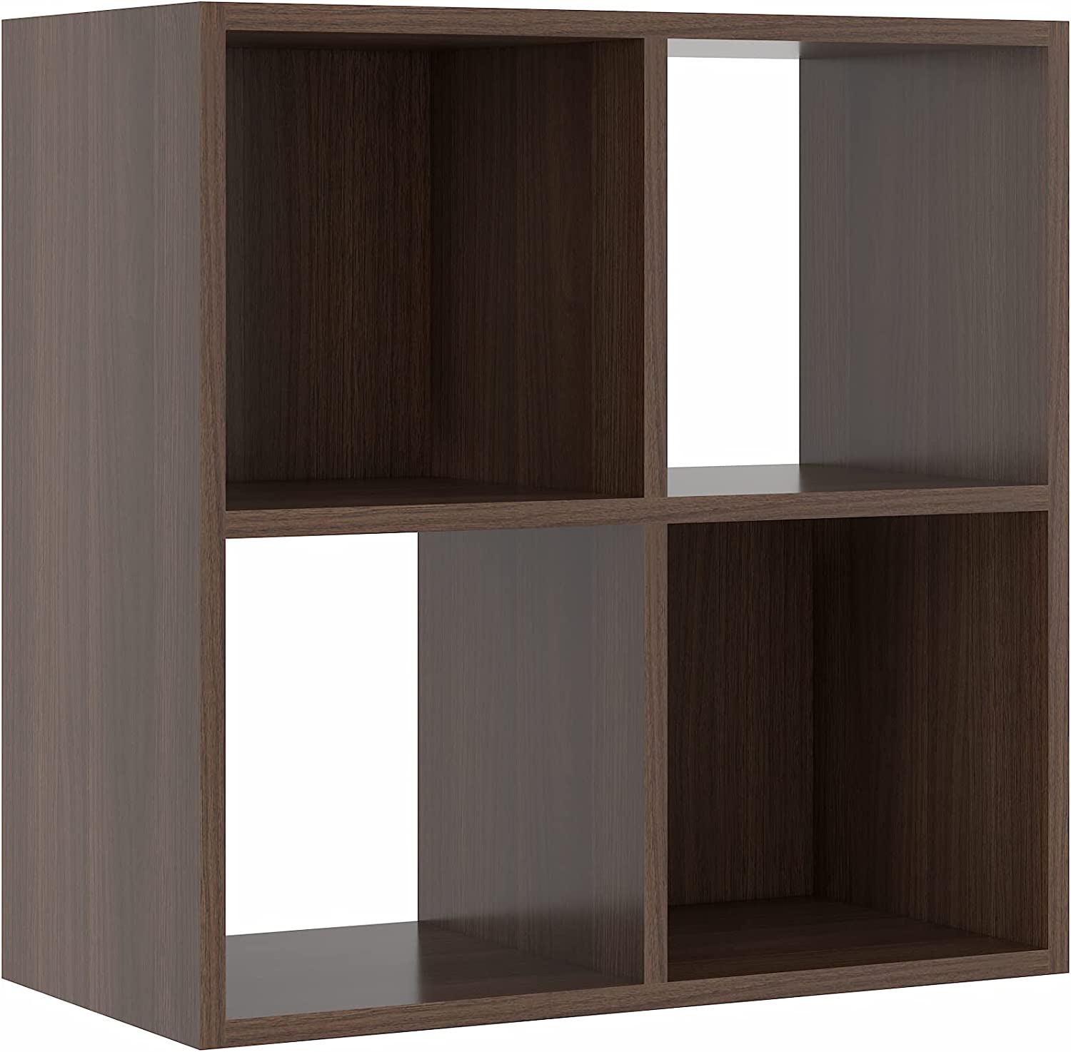 WAHEY Bookcase, 4 Cube Open Storage Organizer Display Bookshelf ...
