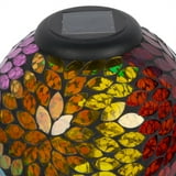 Alpine Corporation Solar 8" Multi-Color Leaf Gazing Globe with Metal ...