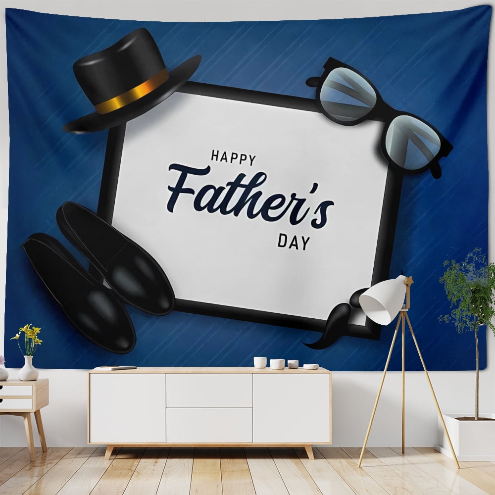 Kingque Happy Fathers Day Party Backdrops Fabric I Love Dad Background