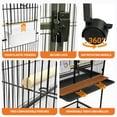 54" H Large Bird Cage, Bird Cage with Rolling Storage Stands, Feed ...