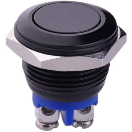 Momentary Push Button Switch Metal Shell 12V Momentary Switch for 16mm ...