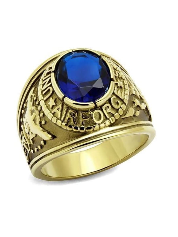 Untamed Pack Air Force Ring Two-Tone, Black, Polished Stainless Steel ...