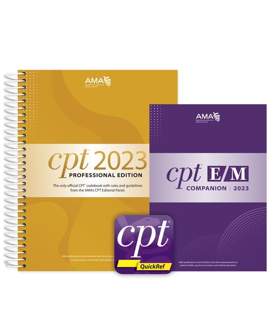 CPT Professional 2023 and E/M Companion 2023 and CPT Quickref App ...