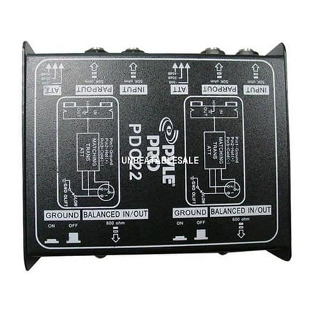 Pyle PDC22 1/4'' Dual Instrument to Balanced and Unbalanced Direct Box ...