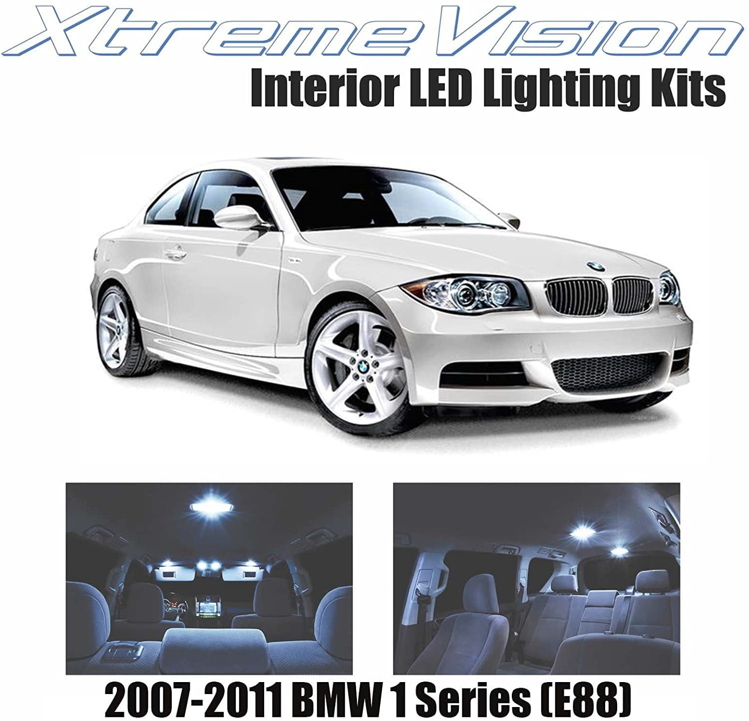 XtremeVision LED for BMW 1 Series E88 2007-2011 8 Pieces Cool White ...