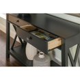 Riverbay Furniture Baldwin X-Design Solid Wood 2-Drawer Console Table ...