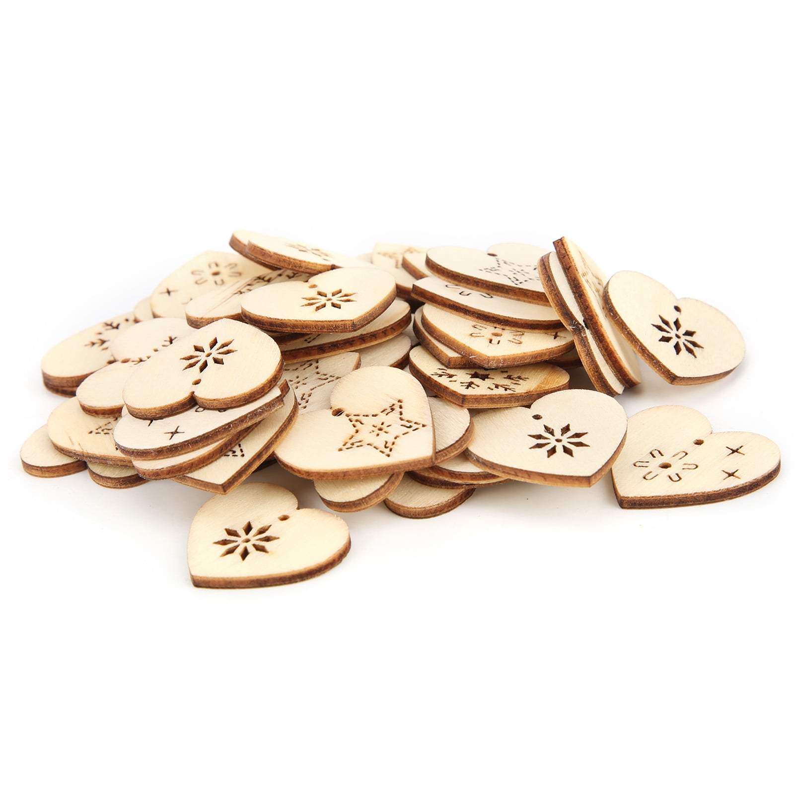 ESTINK Small Wood Pieces,Craft Blocks,200Pcs Wood Blocks DIY Wooden ...