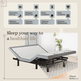 Sven & Son Classic Adjustable Bed Base Frame Only, Head and Foot Lift, Massage, Under-Bed Lights ...