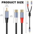 1Pin to Double 1Pin Stereo Splitter Cable Male to Double Female Sound ...