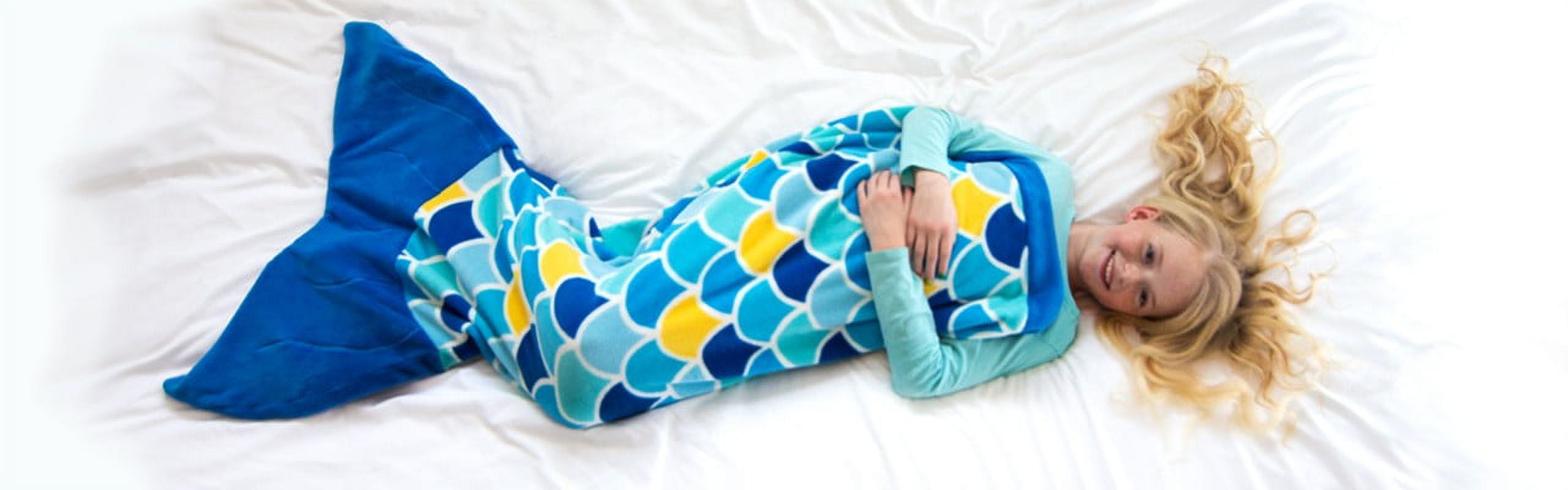 Fin Fun MERMAID Tail Blanket CUDDLE TAILS Color: BLUE WAVE 53 ...