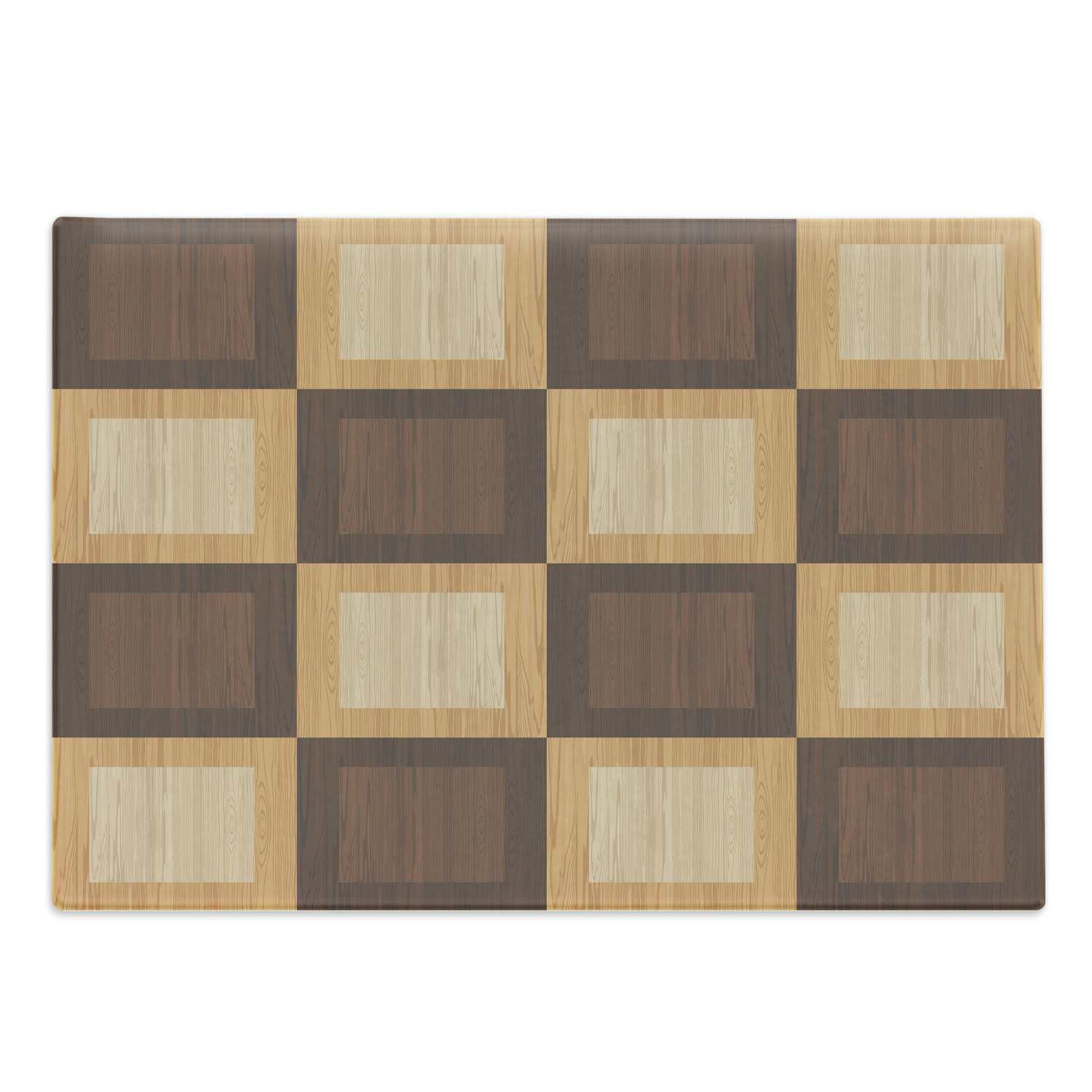 Board Game Cutting Board, Checkered Squares Pattern with Wooden Effect ...