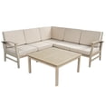 Christopher Knight Home 5-Seater Outdoor Sectional Sofa Set with Table ...