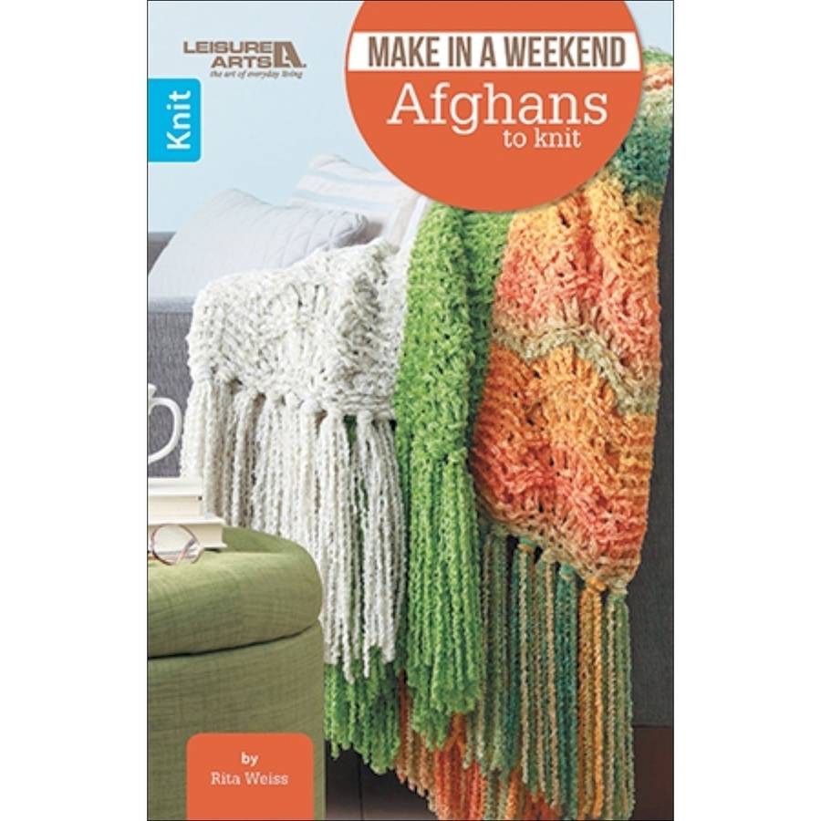 Leisure Arts Weekend Afghans To Knit Knitting Book - Walmart.com
