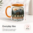 Cabin Mornings and Mountain Air Coffee Mug, Vintage Outdoor Cabin Badge ...