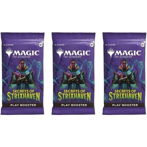 Magic The Gathering Secrets of Strixhaven LOT of 3 PLAY Booster Packs ...