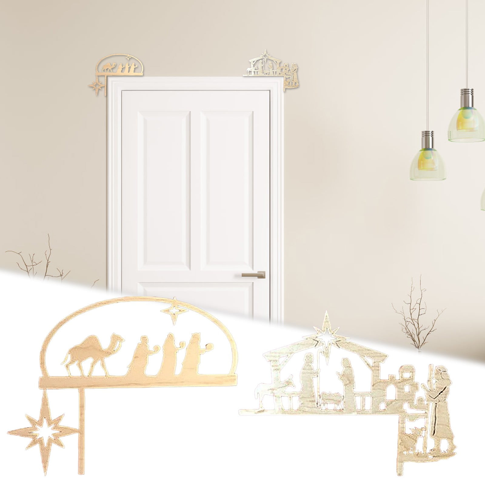 Click here for Qipopiq Door Decorations Sturdy Corner Frame Woode... prices