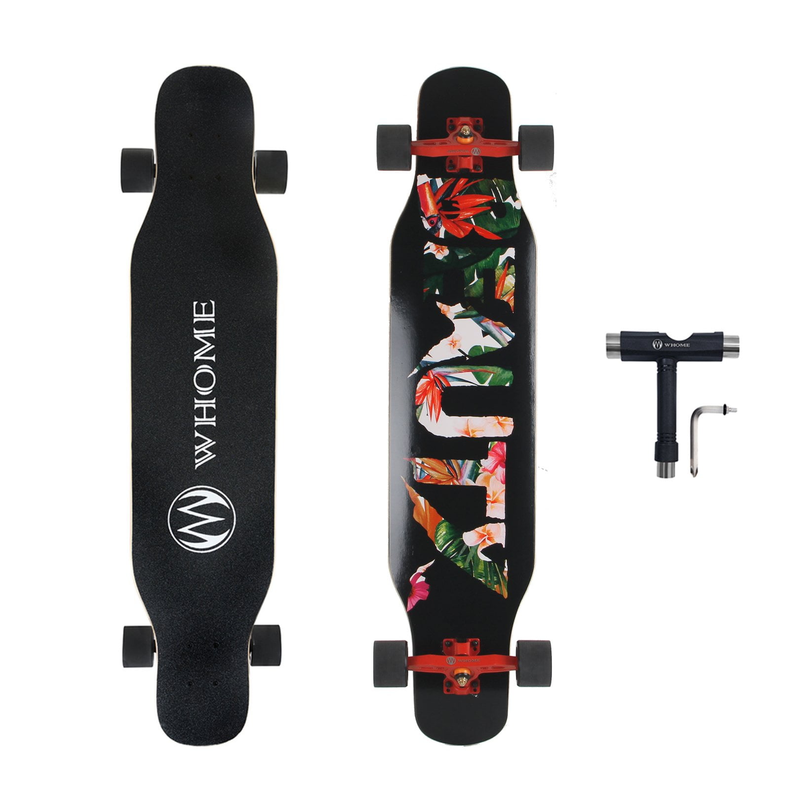 WHOME 42 Inch Long Boards for Adults/Teenagers Girls/Kids Beginner/Pro ...