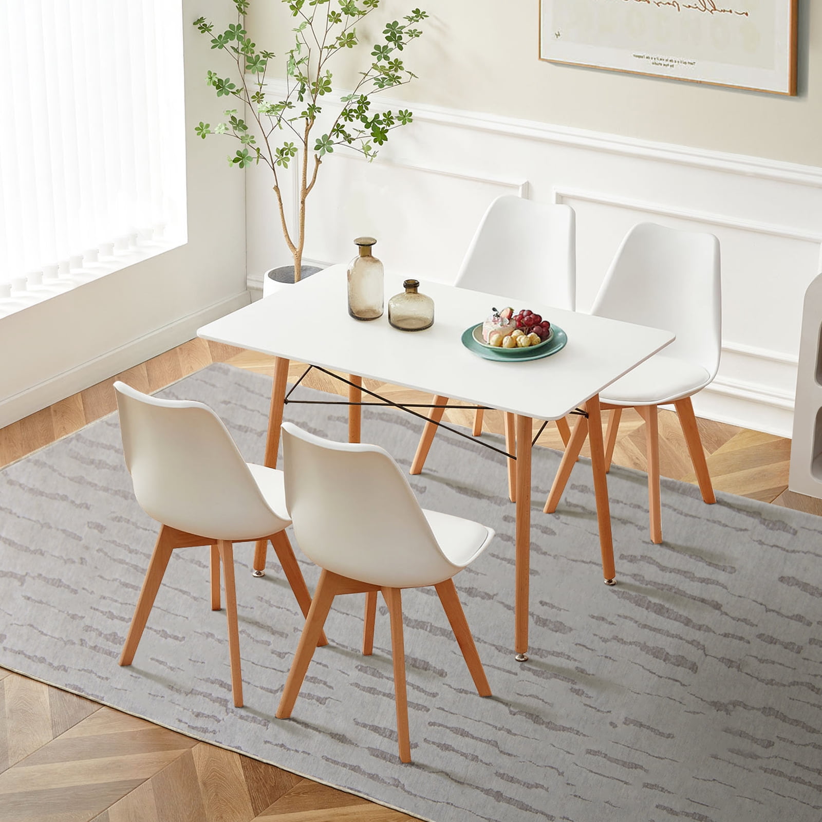 5 Pieces Dining Room Table Set for 4, Dinner Table Set for 4, Breakfast ...