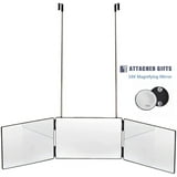 3 Way Haircut Mirror, 360 View Portable Adjustable Trifold with ...