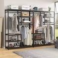 Tribesigns Free-standing Closet Organizer with 2 Hanging Rod, Garment ...