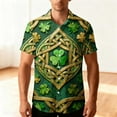 CLOISE Men Button down Shirt St Patricks Day Short Sleeve Big and Tall ...