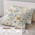 4 Piece Duvet Cover Set Full, Retro Farm Spring Flower Butterfly Soft ...