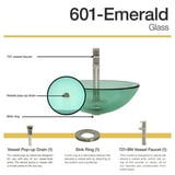 MR Direct 601 Emerald Vessel Sink Ensemble with a Brushed Nickel finish ...