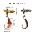 6Pcs Fishing Spoons Lures Metal Lures Baits Set Fishhooks Trout Casting ...