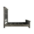 Taran Designs Baker Solid Wood King Panel Bed in Gray - Walmart.com