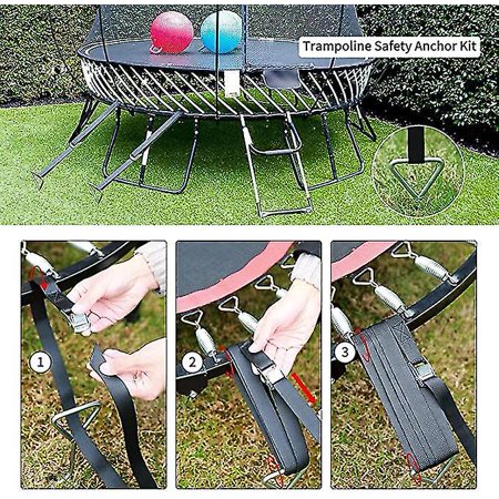 Lepai Trampoline Ground Anchor Kit - Extra Safe - Spiral - Ground ...