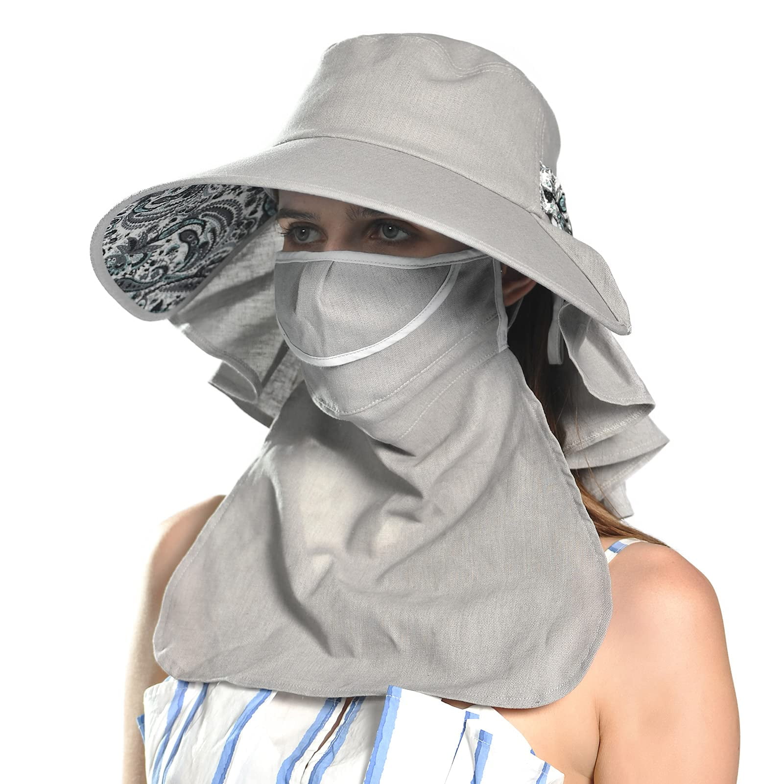 Comhats Beach Summer Sun Hat for Women Wide Brim UPF 50+ UV Protection ...