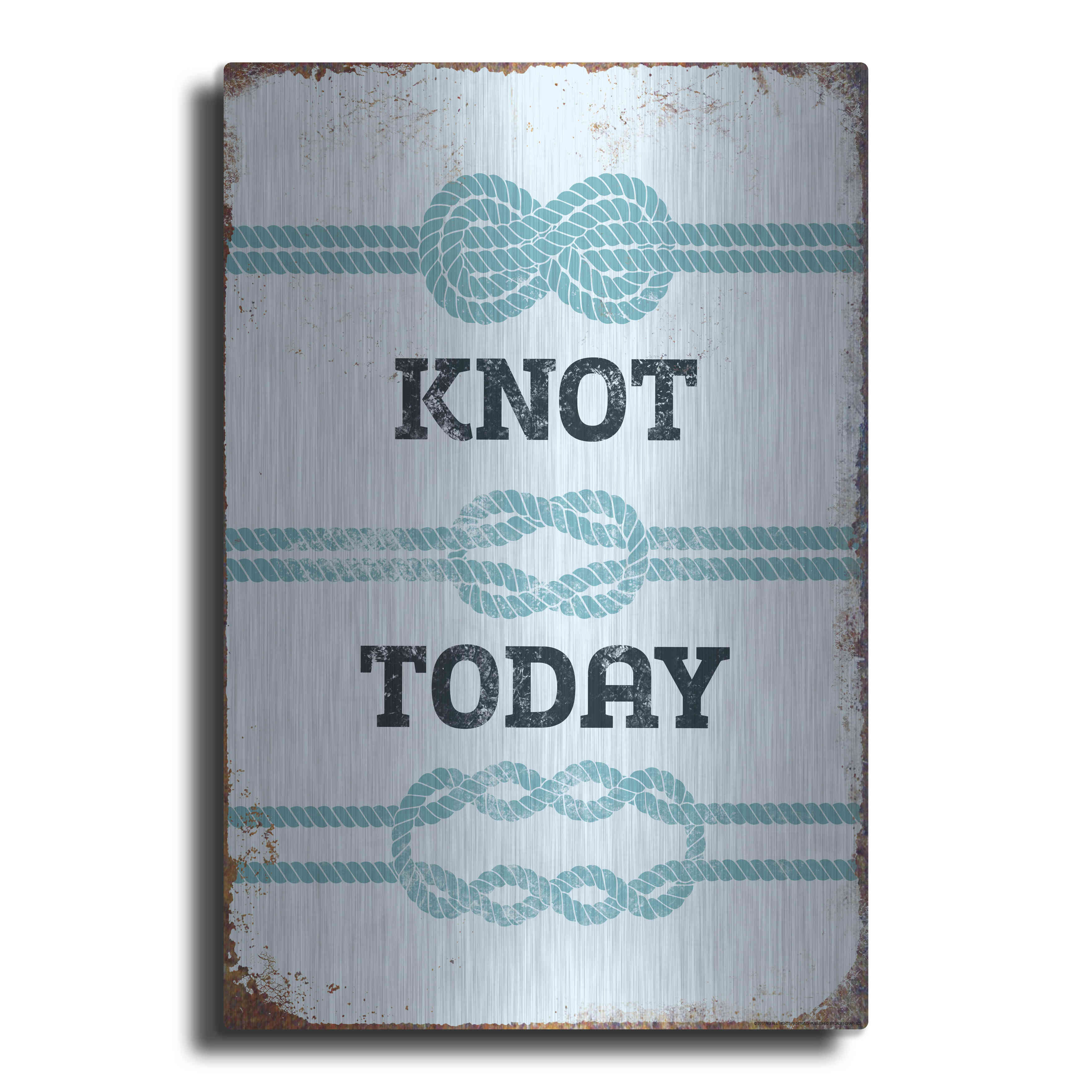 Luxe Metal Art 'Knot Today' by JJ Brando, Metal Wall Art, 16"x24 ...