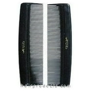 Swissco Professional Medium & Fine Tooth Straight Dressing Comb, Black ...