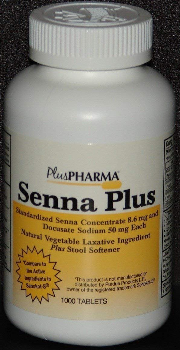 Senna Plus (Compare to Senokot-S) 1000ct - Walmart.com