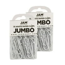 JAM Jumbo Paper Clips, Black & White, Large, 2 Packs of 60 - Walmart.com