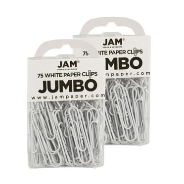 JAM Jumbo Paper Clips, Black & White, Large, 2 Packs of 60 - Walmart.com