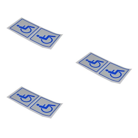 3pcs 1 Pair 100 x 100mm Car Window Adhesive disabled sticker Window ...