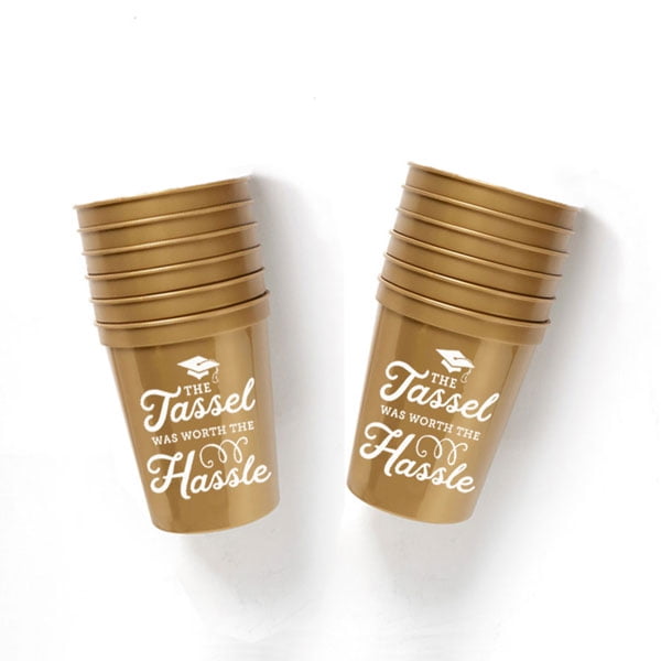 ForYourParty.com Plastic Graduation Cups - The Tassel Was Worth The ...