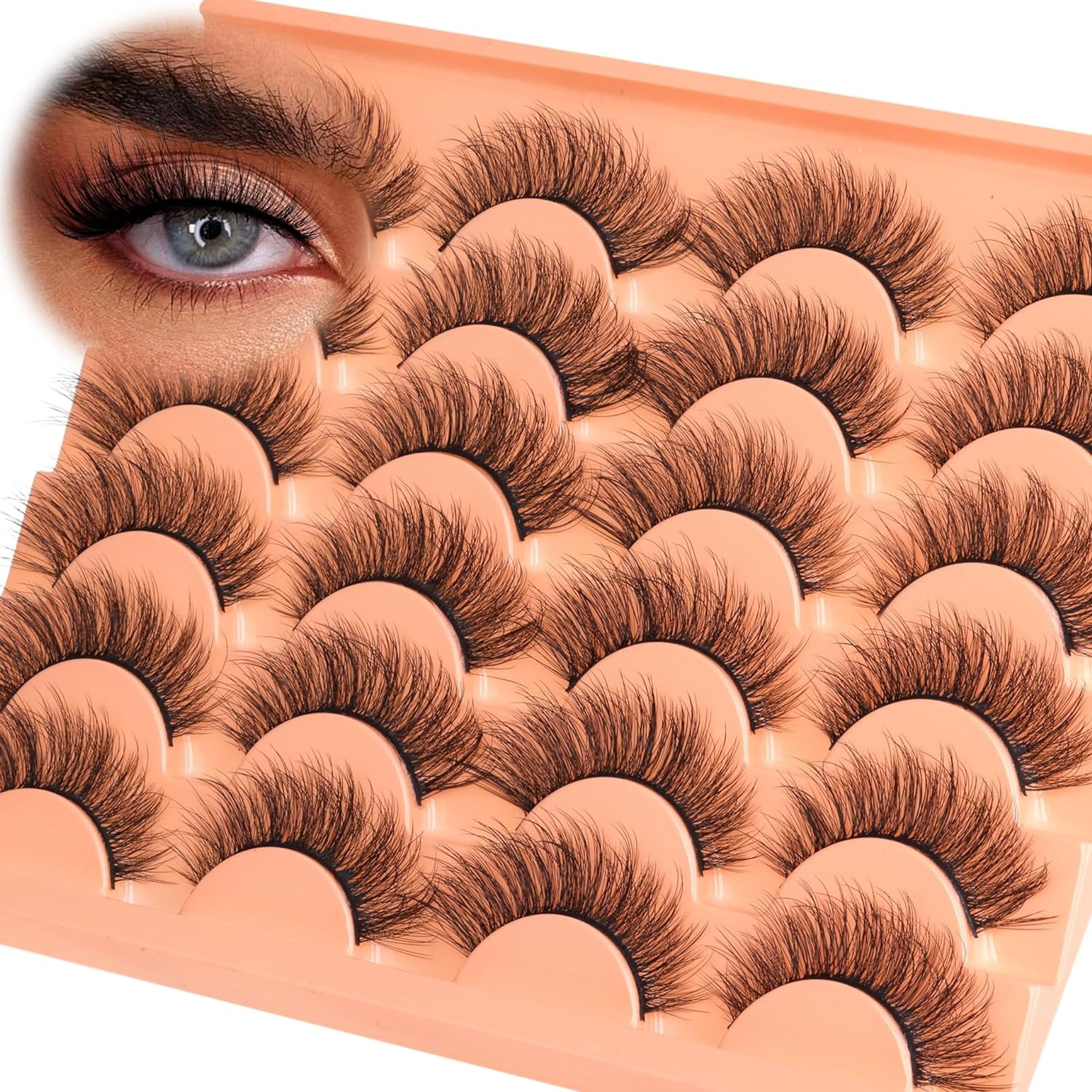 Click here for Hahdaxia Natural False Lashes Cat Eye Eyelashes Na... prices
