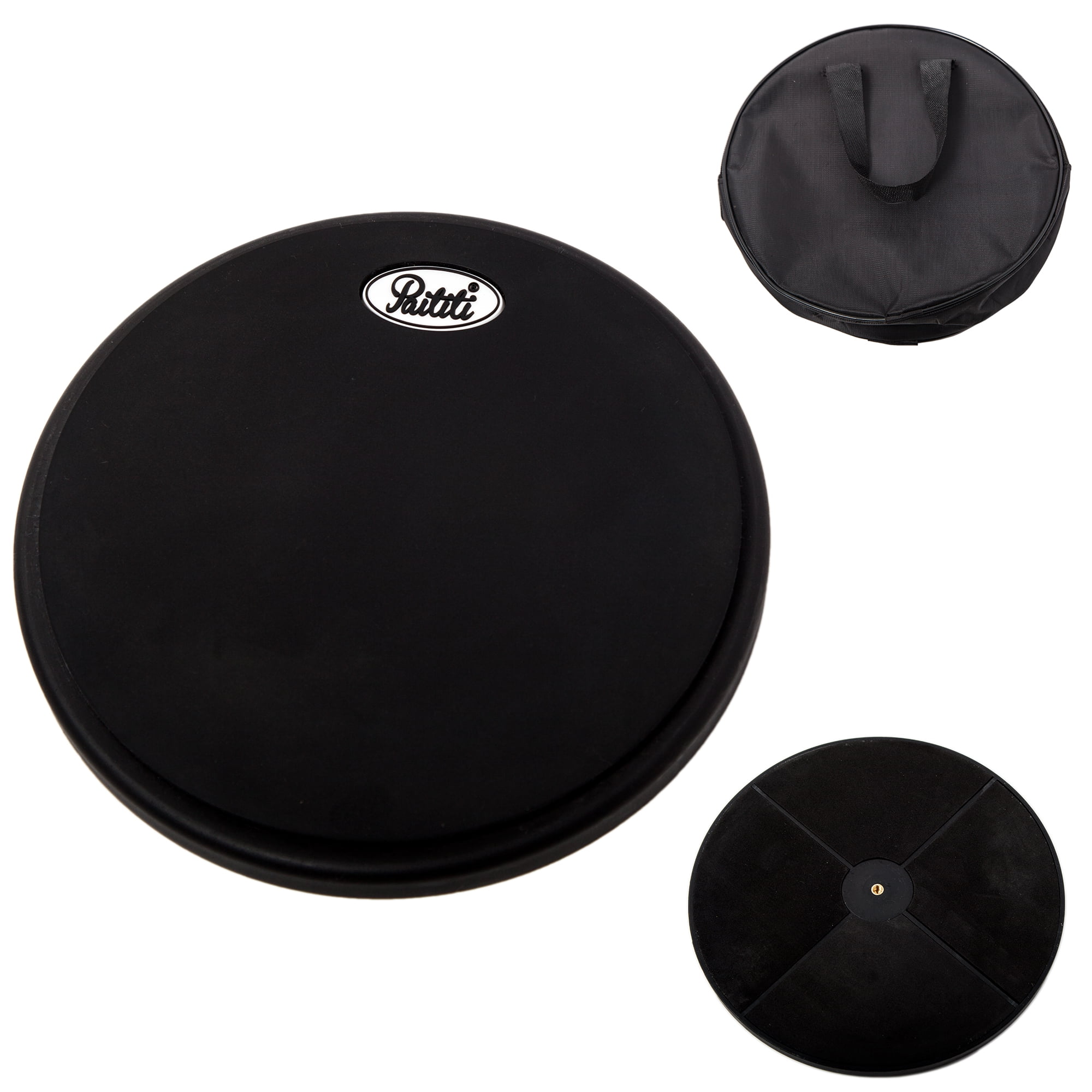 PAITITI 8 Inch Silent Portable Practice Drum Pad Round Shape with ...